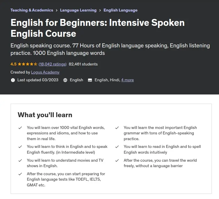 5 Best Selling English Language Courses On Udemy In 2024